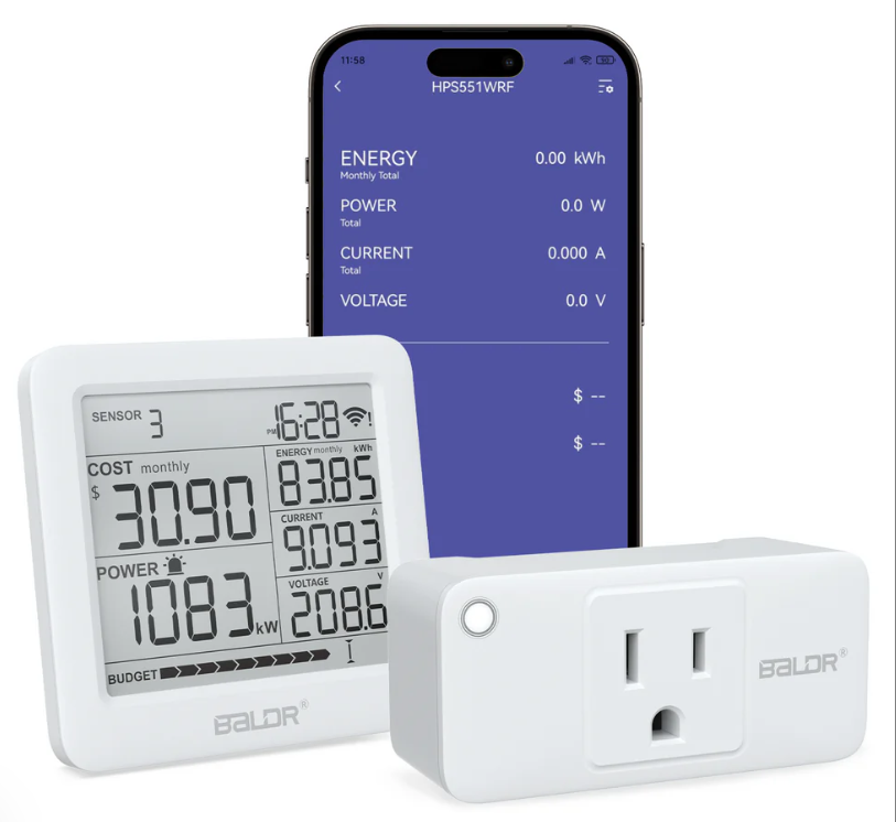 Wifi Power Meter with Expandable Socket- BALDR Electronic