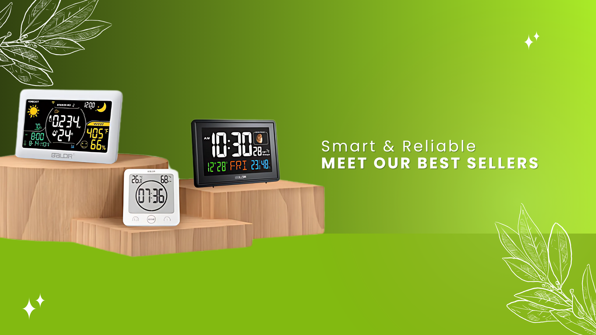 BALDR | Digital Clocks, Indoor Outdoor Thermometers, Weather Stations ...