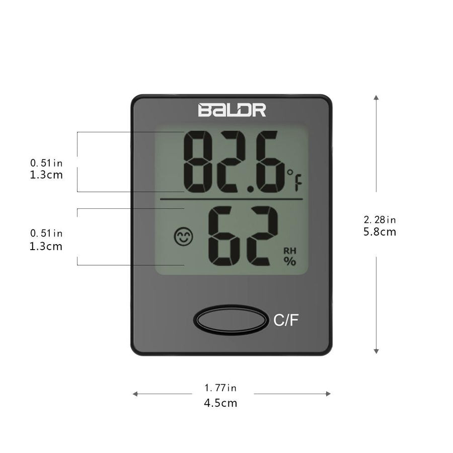 BALDR Mini Digital Indoor Thermometer - Compact Hygrometer – BALDR ...