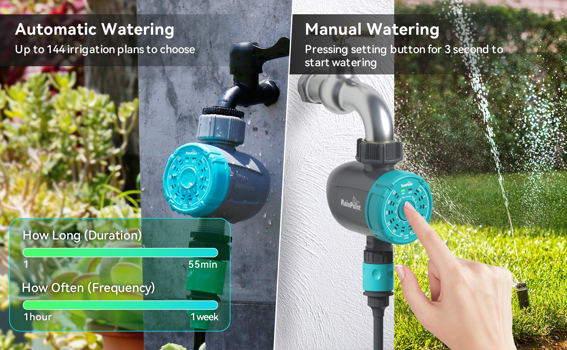 Water Timer for Outdoor Hose Faucet, Customizable Hose Timers for Wate ...